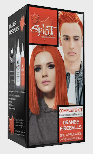 Splat Orange Fireballs Original Complete Kit | TotallyHairCare